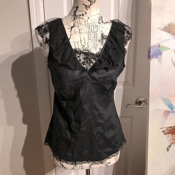 Edward | Tops | Vintage Irish Edward Linen Lace Wrap Ruffle Flare ...